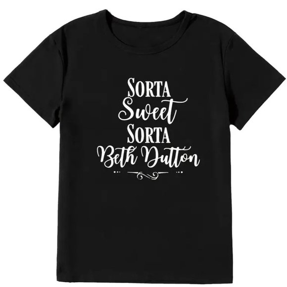 Tops | Yellowstone Beth Dutton Womens Tshirt Black New | Poshmark